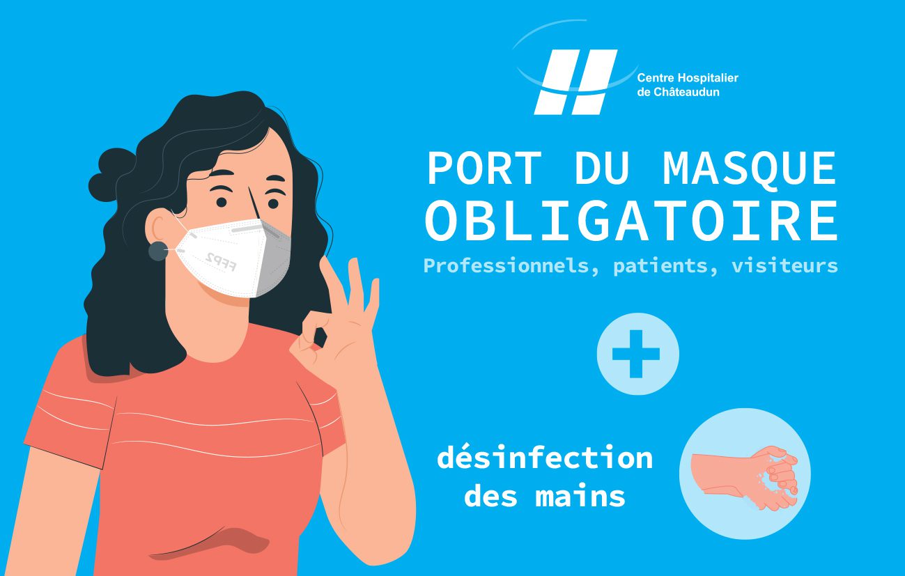 Retour du port du masque | Centre Hospitalier de Châteaudun